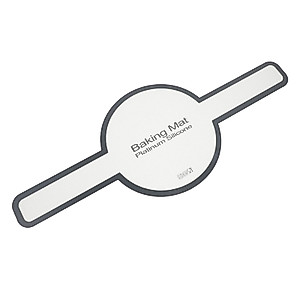 Operitacx Silicone Baking Mat for Dutch Oven Bread Baking Non- Stick Dough Rolling Pad with Long Handles Reusable Table Sheet White Black