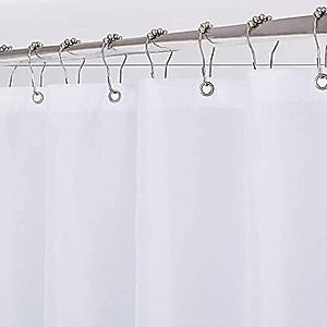 KGORGE Shower Curtains for Bathroom - Tropical Leaves Plant on White Background Odorless Curtain for Bathroom Showers and Bathtubs, 72 x 72 inches Long, Hooks Included
