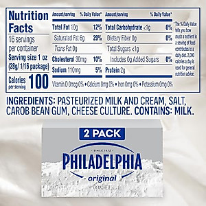 Philadelphia Original Cream Cheese, 2 ct Pack, 8 oz Brick