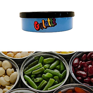 Generic Self-Seal Cali Tin Cans with Ring Lids, Side Stickers, Labels, and 100ml Capacity, Set of 20, 240505