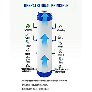 CFS – 4 Pack Granular Activated Carbon Water Filter Cartridges Compatible with WaterPur CCI-10-CLW Models – Removes Bad Taste – Whole House Replacement Filter Cartridge – Universal 10" Cartridge
