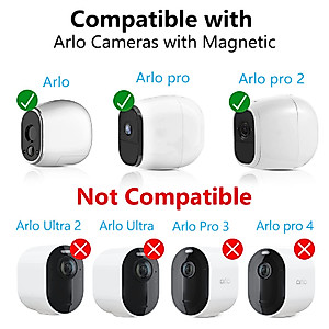 Haoyou Table Ceiling Mounts Compatible with Magnetic Arlo/Arlo Pro/Arlo Pro 2 Camera (2 Pack Black)
