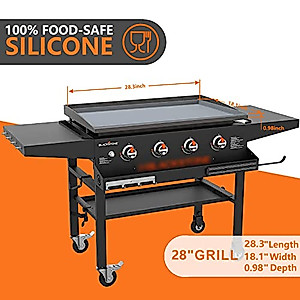 Griddle Silicone Protective Mat Cover for Blackstone 17"22"28"36"Pro, JOOKKI Griddle Grill Mat Heavy Duty Waterproof Griddle Protect Your Grill .(28”Pro, Grey)