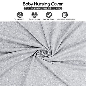 Nursing Cover & Baby Nursing Poncho,Multi Use Breastfeeding Cover for CarSeat Canopy, High Seat Cover, Stroller Cover, Shopping Cart Cover,Nursing Scarf for Boy and Girl by Kefee Kol (Grey)