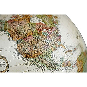 Replogle Globes Franklin World Globe, Antique Ocean, 12-Inch Diameter,Over 4,000 Place Names