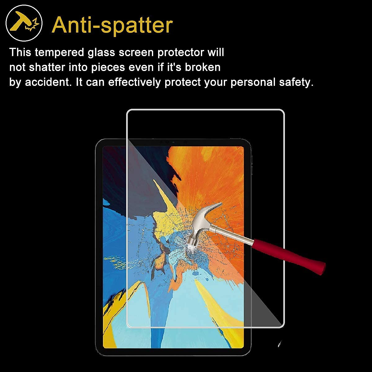 Tempered Glass Screen Protector for 2021 Apple 10.2-inch iPad,9H Hardness, Anti-Scratch,Anti-Explosion, Compatible with iPad 10.2 inch 9th Generation, 8th Generation, 7 Generation, 2021/2020/2019