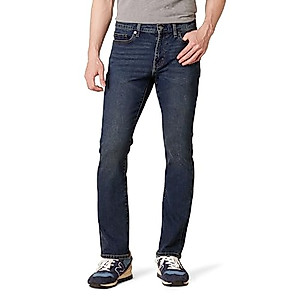 Amazon Essentials Men's Jeans, Slim Fit Stretch, Dark Wash, Bootcut, 42W x 28L