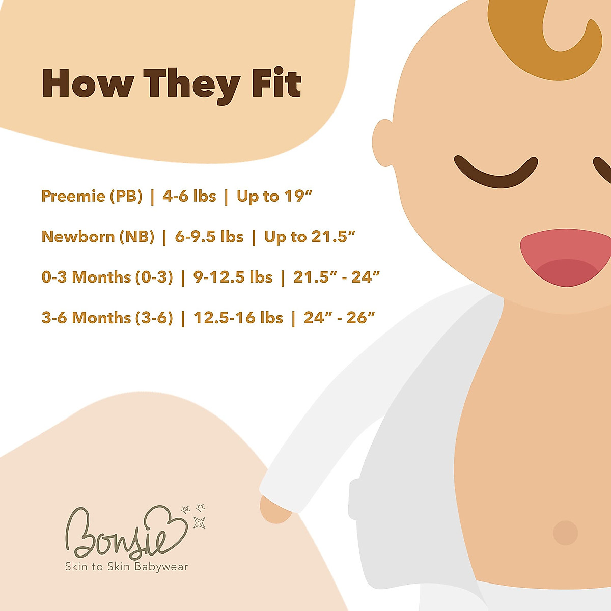 Bonsie Skin to Skin Babywear Footed Bodysuit - Pink Baby One Piece - Peony (0-3 Months)