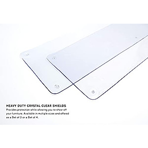 The Original LAMINET Deluxe Cat Scratch Shields - Protect Your Furniture with Our Deluxe Heavy Duty Furniture Scratch Shields - Set of 2 Heavy Duty Flexible Plastic Shields - (14L x 5.5W - INCHES)