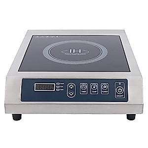 1800W Induction Cooktop Commercial Range Countertop Burners Commercial Induction Cooktop Hot Plate LED Display, 13-Speed Adjustment, Timable