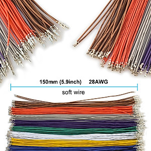 Keszoox MX 1.25mm Male Female Connector Kit and Premium Pre-Crimped Cables Compatible with Molex PicoBlade for Pixhawk Flight Controller Total 240pcs MX1.25 Connectors and 200pcs 28AWG Cable