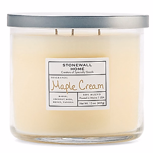 Stonewall Home Maple Cream Medium Bowl Candle, 15 oz