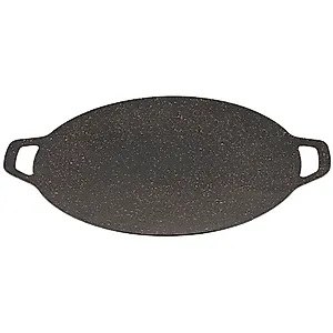 YIKANGHENG Thin Korean Grill Pan, 9 Inch Iron with Non-stick Coating Baking Tray on Heating Stove for Home, Party Travel and Outdoor (9 inch)