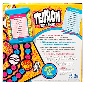 Tension Family Edition Board Game - Fast Paced Guessing Game Of Subjects And Categories - Kids vs. Adults Version Features 200 Cards (Ages 7+)
