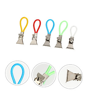 GREENADSCAPE 20pcs Metal Towel Clip Towel Hooks Drapery Hooks for Curtains Curtain Hooks for Drapes Hanging Hook Clips Quilt Hanging Universal Clips Beach Towel Rack Curtain Clips Bathroom PVC