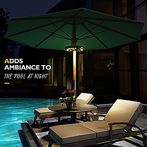 Eletorot Patio Umbrella Lights-Rechargeable Outdoor Lights for Patio Decor, Patio Table Light 28 LED 3 Lighting Modes, Cool Patio Pool Accessories Backyard Decor