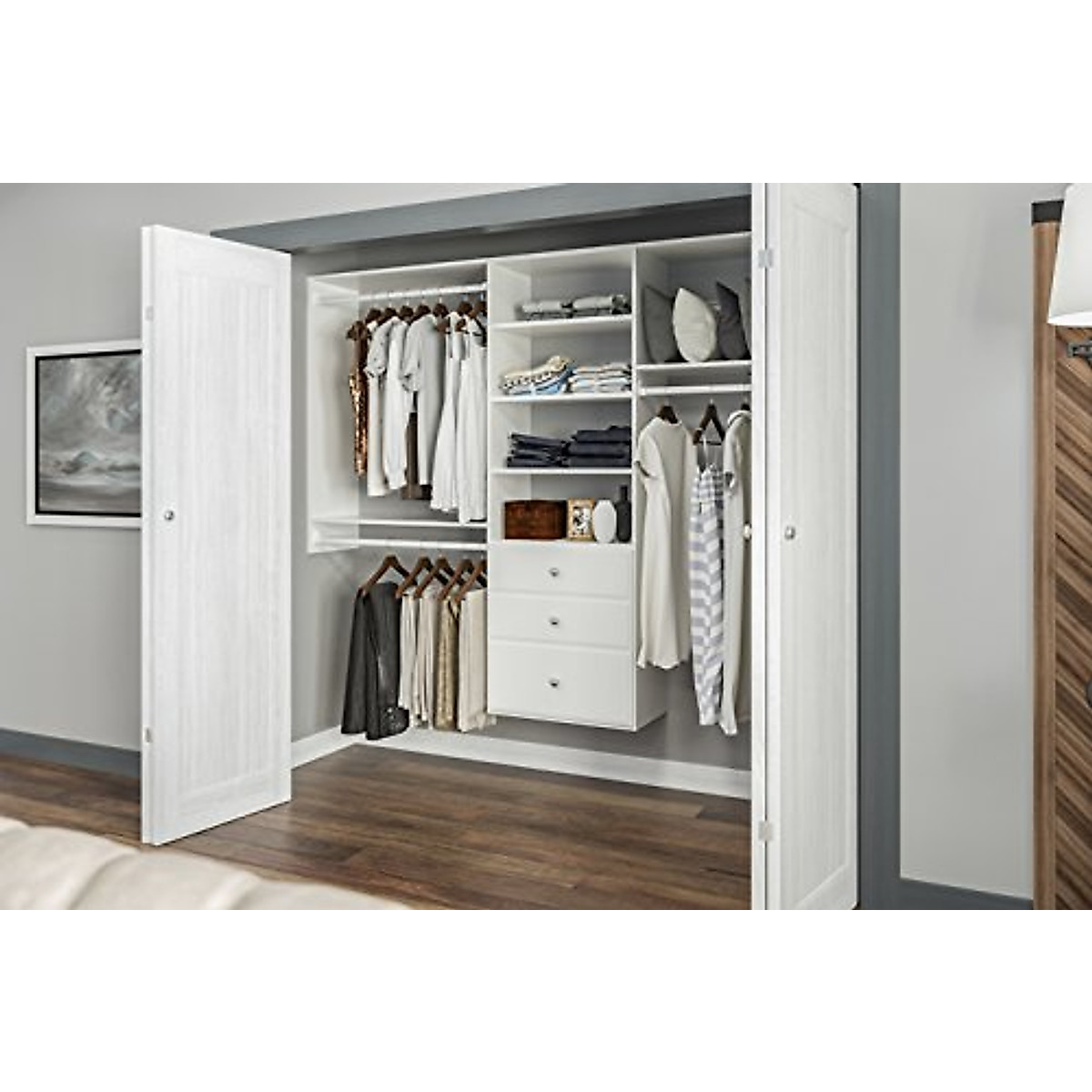 Easy Track 12" Drawer Closet Storage, White