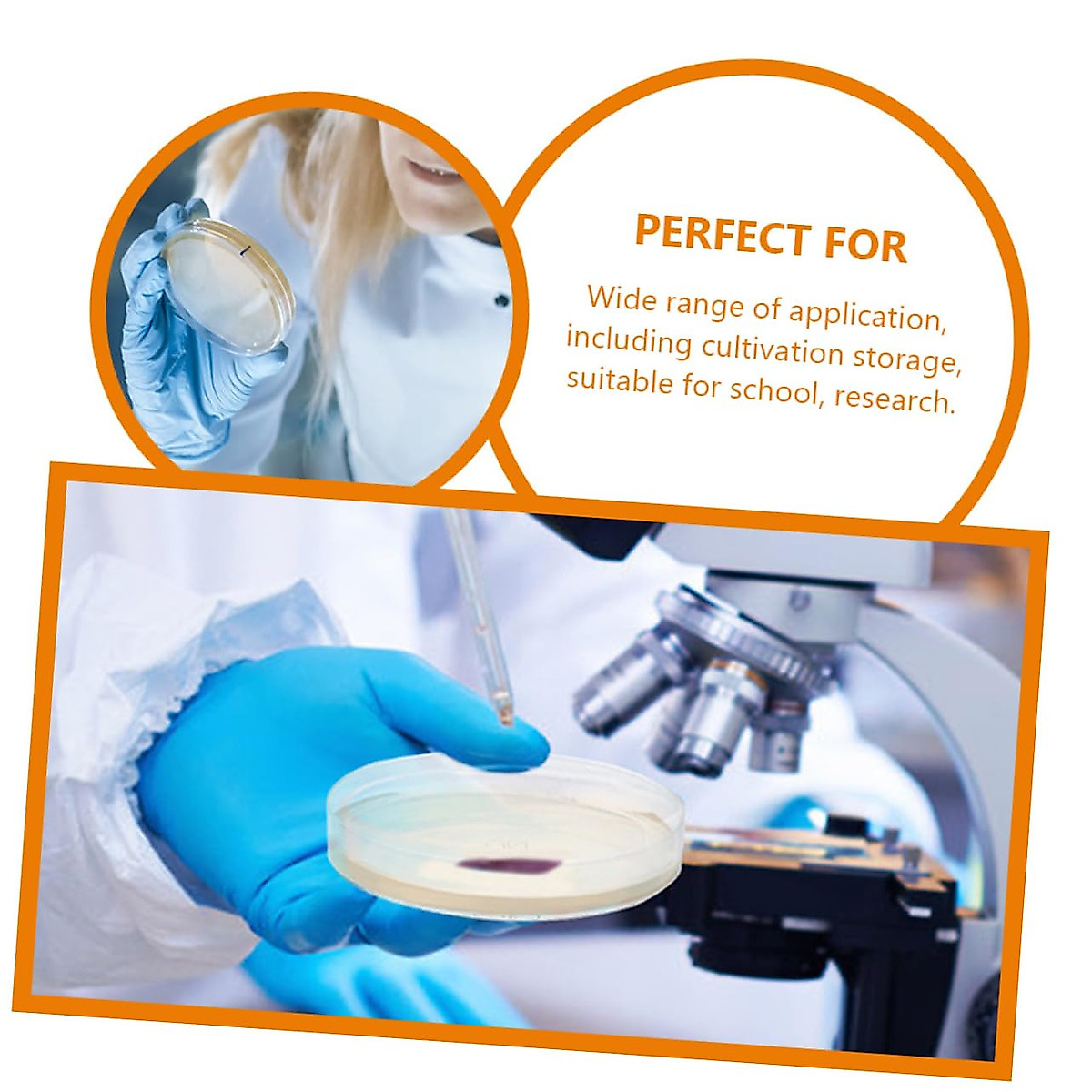 FELTECHELECTR 20 Pcs Petri Dish Agar Prepoured Nutrient Plates for Science Lab Experiment Accessories