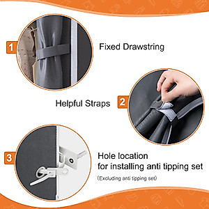 Raybee Garment Rack Cover Only, Fabric Clothing Rack Cover with Zipper, Clothes Rack Cover with PVC Clear Window & 8 Side Storage Pockets, Garment Rack Cover Only 76.7" W X 75.1" H X 17.9" D(Large)