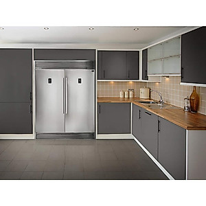 Forno Rizzuto 60" Inch W. Dual Combo Either Refrigerator and or Freezer Combo 27.6 Cubic Ft. Frost Free Built in or Freestanding and Interchangeable Design with Trim Kit