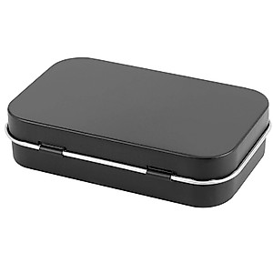 ZOENHOU 60 Pack Metal Rectangular Empty Hinged Tins, Black Mini Portable Box Containers, Tin boxes with Hinged Lids, Small Tins for Storage Home Organizer, 3.7 x 2.4 x 0.9 Inch