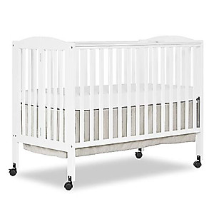 Dream On Me, Full Size 2-in-1 Folding Stationary Side Crib, White