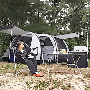 KingCamp Hammock Camping Chair Folding Rocking Chair Heavy Duty Portable Swing Recliner Chair with Pillow for Outdoor Lawn Backyard Picnic, Green