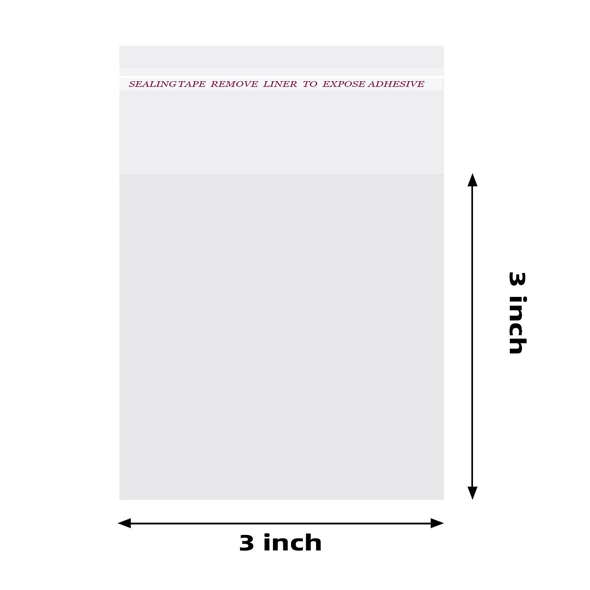 Morepack Self Sealing Cellophane Bags Self Adhesive,3x3 Inches Clear Resealable Cellophane Bags 200Pieces