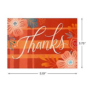 Hallmark Fall Floral Thank You Note Card Assortment (50 Cards with Envelopes) for Weddings, Teachers, Clergy, Bosses, Thanksgiving