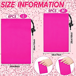 15 Pieces Adult Toy Storage Bags Microfiber Drawstring Storage Bags 2 Sizes Multi Purpose Toy Storage Bags Foldable Adult Toy Organizer Ditty Bag Microfiber Pouch for Toys Clothes Cosmetic Travel