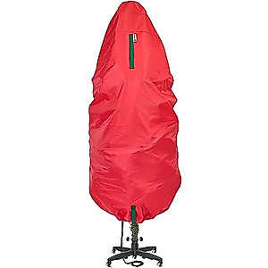 Upright Christmas Tree Storage Bag - Holiday Tree Cover for Christmas Trees or Topiary Trees - Durable, Lightweight, Convenient, Vertical Xmas Storage Bag (9 ft), Large