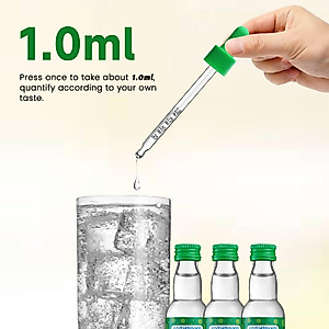 3Pcs for Bubly Drops Glass Dropper Pipettes Compatible with Bubbly Drops Sodastream Flavors for Sodastream Bottle Accessories Suit for Bubly Sodastream Drops Soda Stream Flavors-Green