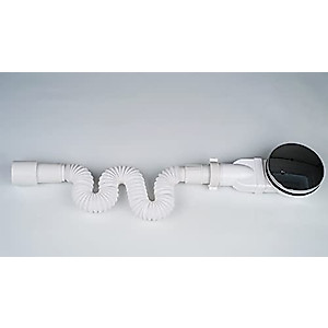 Low Profile Shower Drain Chrome Plated ABS Shower Tray Siphon Slim Drain 90mm 36 L/min Water Flow, Low Profile p Trap Side Drain