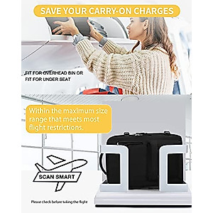 WONHOX Carry On Travel Laptop Backpack for Women Men, Flight Approved,Backpack, Travel Hiking Outdoor Sports Rucksack Casual Daypack Bag Backpack, Black Simple