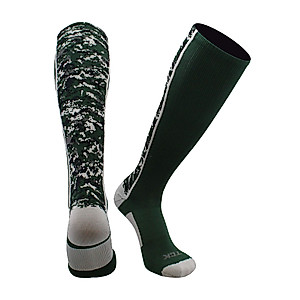 TCK Sports Digital Camo Over The Calf Socks, Dark Green, X-Large