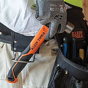 Klein Tools H80816 Straight-Claw 16-Ounce Hammer with Smooth Head, Fiberglass Non-Slip Shock Absorbing Grip Handle with Tether Hole, 13-Inch