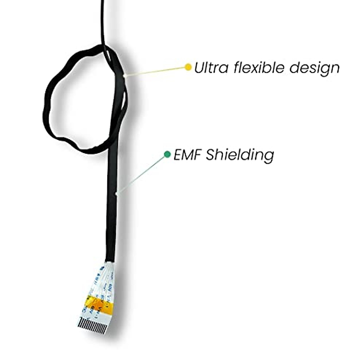 4 Pack Raspberry Pi Camera and Display Cable, 15 Pin Round Flexible CSI Cable, 110mm/4.33in, for Raspberry Pi 3B+, 3B, 2B