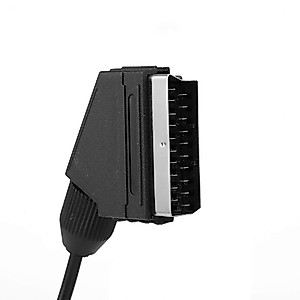 1.8M/6FT EU Version V-pin Scart Cable RGB AV Cables PAL for Sega Genesis 2 Mega Drive MD 2 (Black)