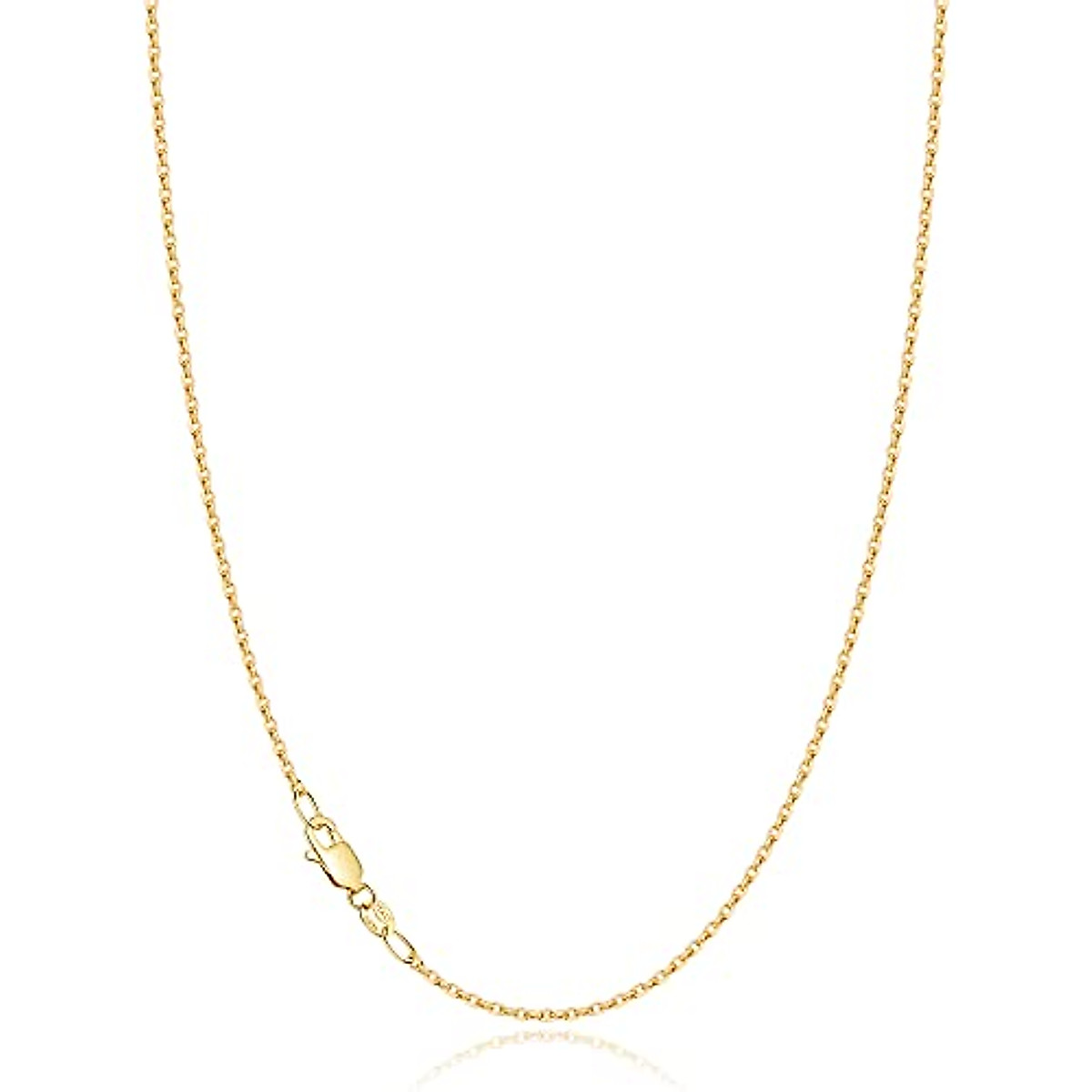 Jewlpire 18K Over Gold Chain Necklace for Women Girls, 1.2mm Cable Chain Gold Chain Thin & Dainty & Sturdy Women's Chain Necklaces 24inch