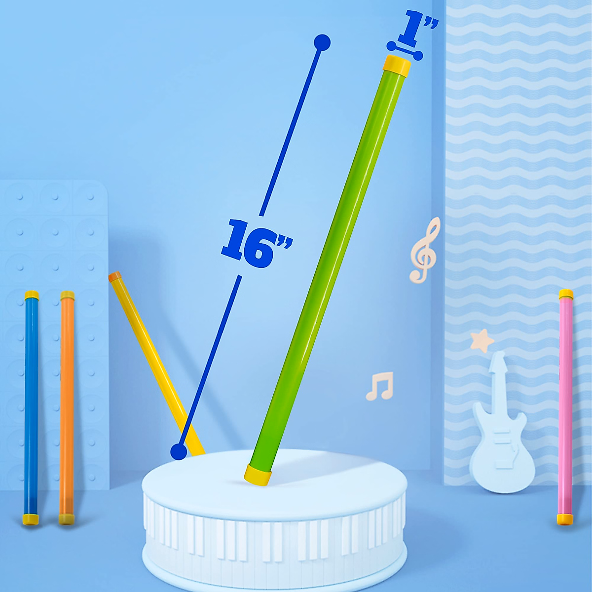 Novelty Place 16" Groan Tube Noise Makers 5 Pack - Funny Party Noisemaker for Kids and Adults - Party Favor Sound Tubes Toys Multiple Colors