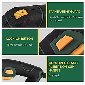 Jigsaw, KKnoon 6.5 Amp 3000 SPM Jig Saw with Laser, 800W Pure Copper Motor, 6 Variable Speed, 6 Replacement Blades, ±45° Bevel Cutting, 4 Orbital Settings, with Tool case