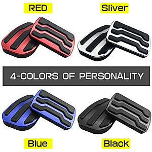 LEXLEY 2PCS Anti-Slip Aluminum Brake Gas Pedal Pads,Auto No Drilling Accelerator Pedal Covers Only For F150 2015 2016 2017 2018 2019 2020，Not Fit 2021-2023 F150，Not Fit 2009-2014 F150-BLUE