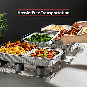 25 Pack Aluminum Pans Disposable 9x13 Baking Pan Chafing Trays with Lids, Half Size Oven Steam Table Tin Foil Pans with Covers, Extra Heavy Duty Foil Pans for Heating, Roasting, Cooking, Storing Food