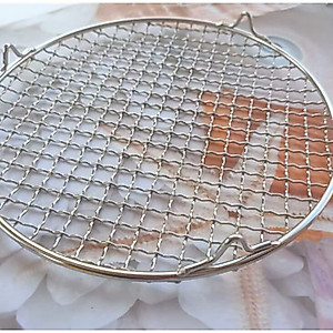 Stainless Steel Round Wire Baking Cooling Rack with Legs for Airfryer Oven, Nonstick Cooling Roasting Rack Net Grill Barbecue Rack for Cooling Cookie Bread Cake (250mm/9.8")