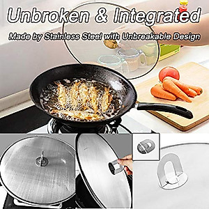 Snowyee Splatter Screen for Frying Pan, Grease Splatter Guard Stainless Steel Large 13” and Small 10” Shield (2 in 1 Set)