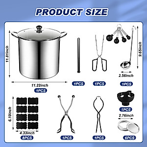 Funnymoom Canning Supplies Kit 21.5 Qt Stainless Steel Canning Pot with Lid and 21 Pieces Canning Tools Set Canning Supplies Starter Kit Water Bath Canning Supplies for Beginner