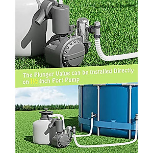 SHAPON Plunger Valve Compatible with Intex Pool Parts and Accessories, On/Off Plunger Valve Replacement for Above Ground Swimming Pool and Pool Filter Pump (1 Pack)