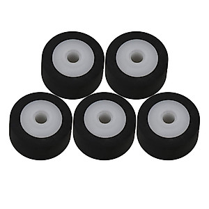 3x6x2.5mm Black Rubber Bearing Roller Guide Pulley Bearing Wheel Pinch Roller for Audio Radio Tape Recorder Pack of 5