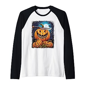 Front Desk Receptionist Funny Halloween Fun Pun Spooky Raglan Baseball Tee