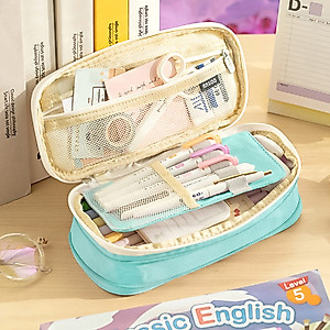 LHMTQVK Large Pencil Case Pencil Pouch Can Expand Pencil Bag Big Capacity Pencil Bag Large Storage Pouch Pencil Case Aesthetic Pencil Case kl2 Bhg